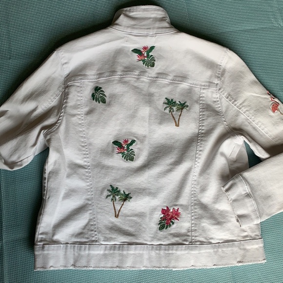 Standard Grace | Jackets & Coats | White Embroidery Denim Jacket | Poshmark